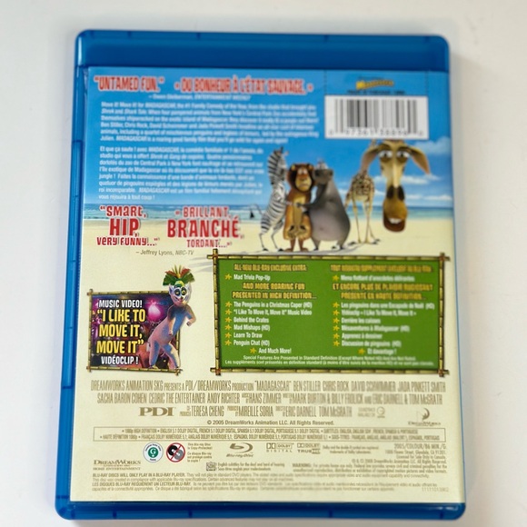 Media | Madagascar Bluray Disc 208 Bilingual Englishfrench Packaging ...
